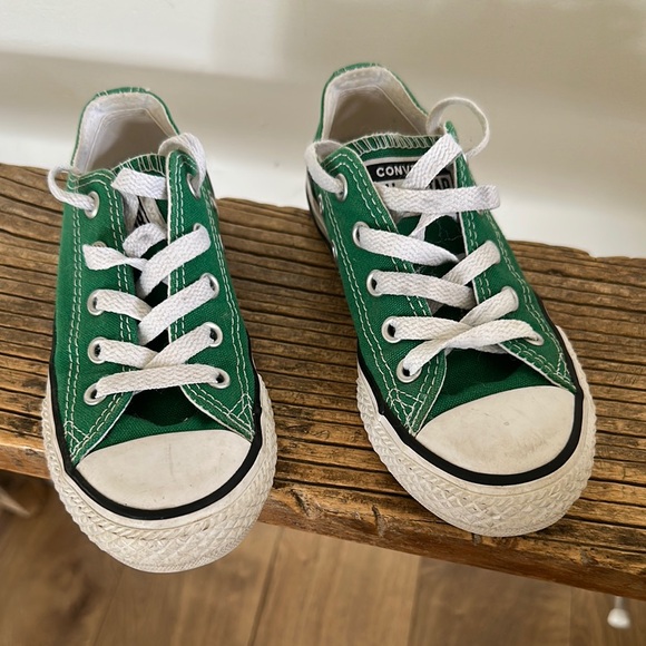 Converse | Shoes | Converse Green Lowtop Sneakers | Poshmark